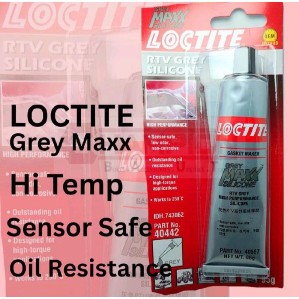 Jual Loctite grey maxx lem sealant silicone abu paking mesin warna abu ...