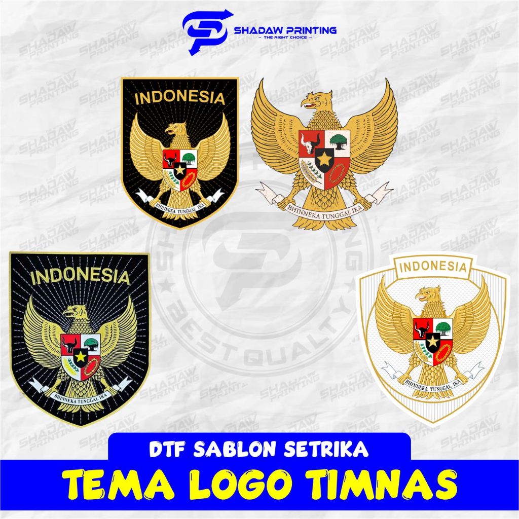 Jual SABLON setrika praktis LOGO TEMA TIMNAS INDONESIA (STICKER ONLY ...