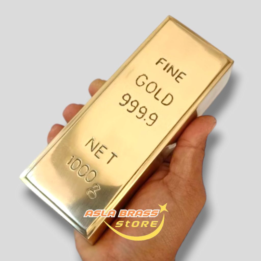 Jual Fine Gold 999.9 Miniatur Emas Batangan Kuningan Gold 1 Kilo ...