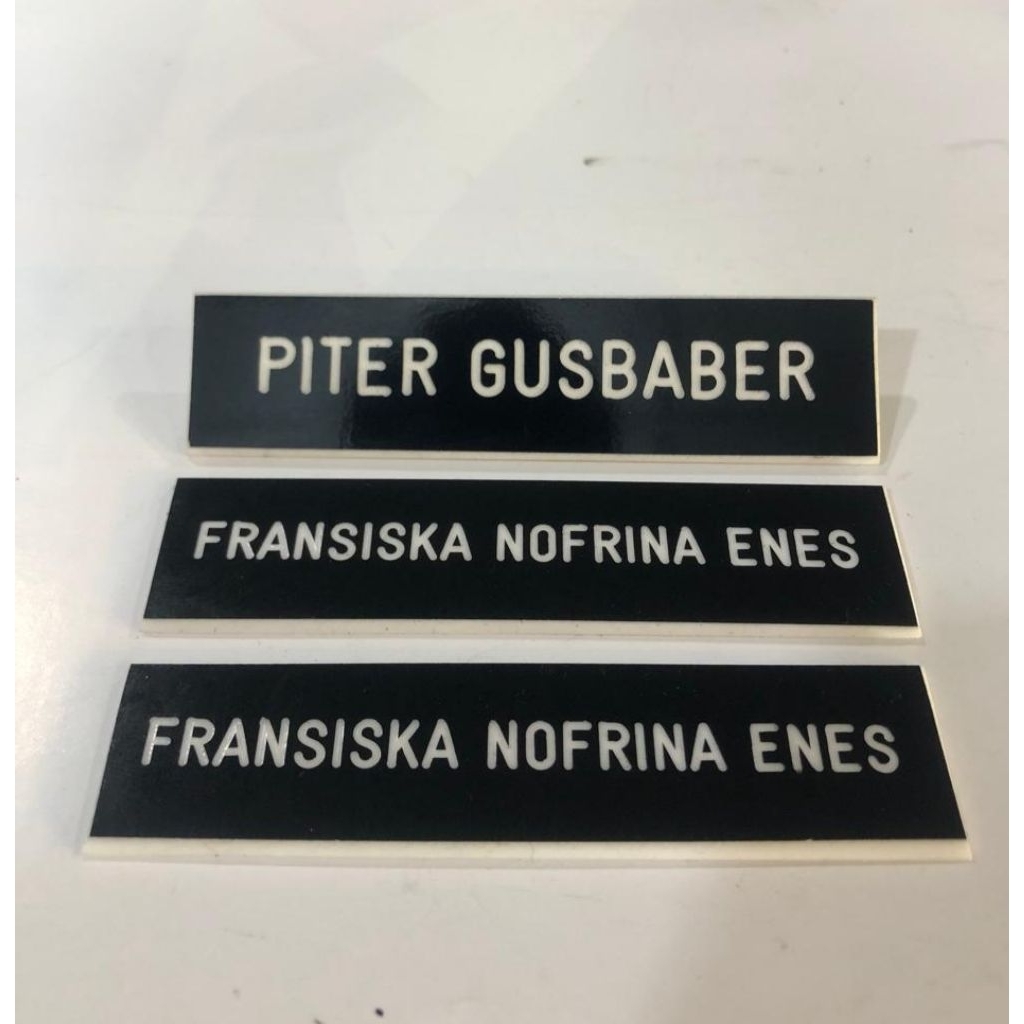 Jual Papan Nama Dada ASN Hitam Lis Putih Ukuran Standar PNS | Shopee ...