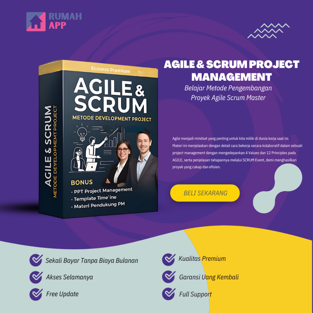 Jual AGILE & SCRUM PROJECT MANAGEMENT METHOD - Ecourse Belajar Metode ...