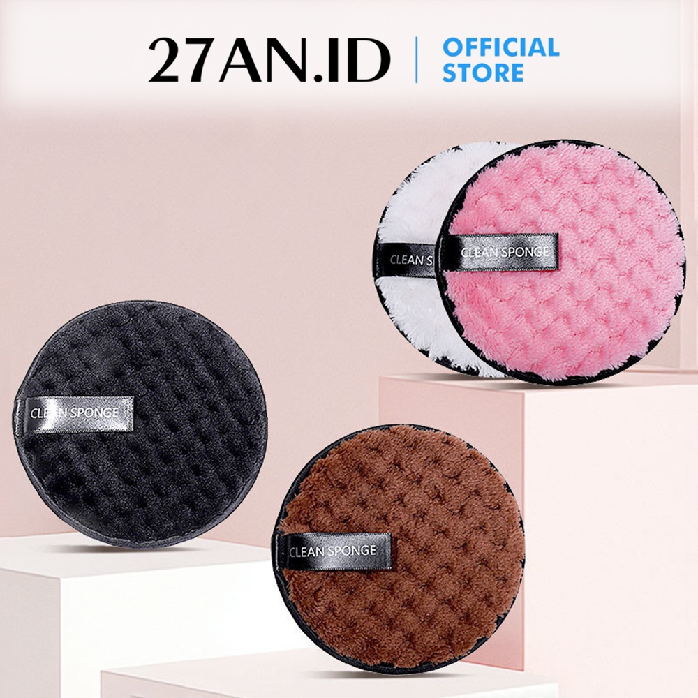 Jual ( 27AN.ID ) Remover Make Up Sponge H509 Clean Sponge Handuk Spon Cuci Muka Pembersih Make ...