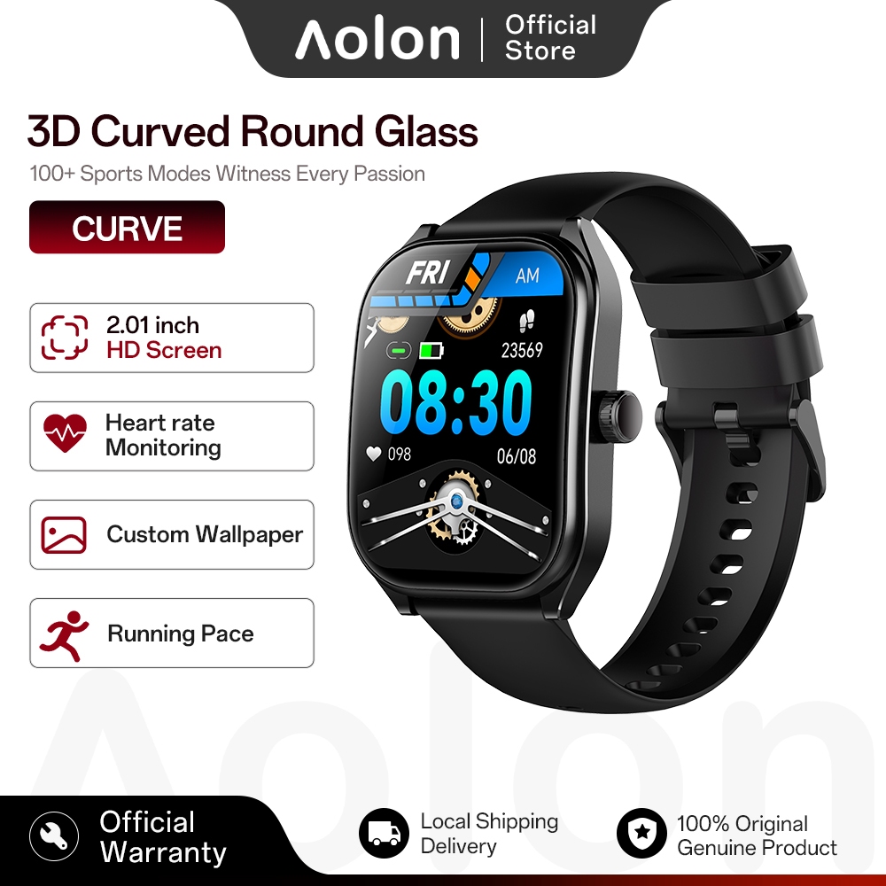Jual Aolon Curve SmartWatch IP68 Waterproof 2.01-inch Curved IPS Screen ...