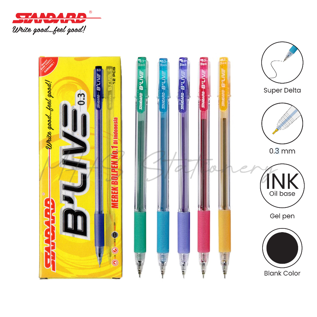 Jual STANDARD BLIVE B'LIVE B LIVE 0.3 mm Bolpoin Pulpen Ballpoint Semi ...