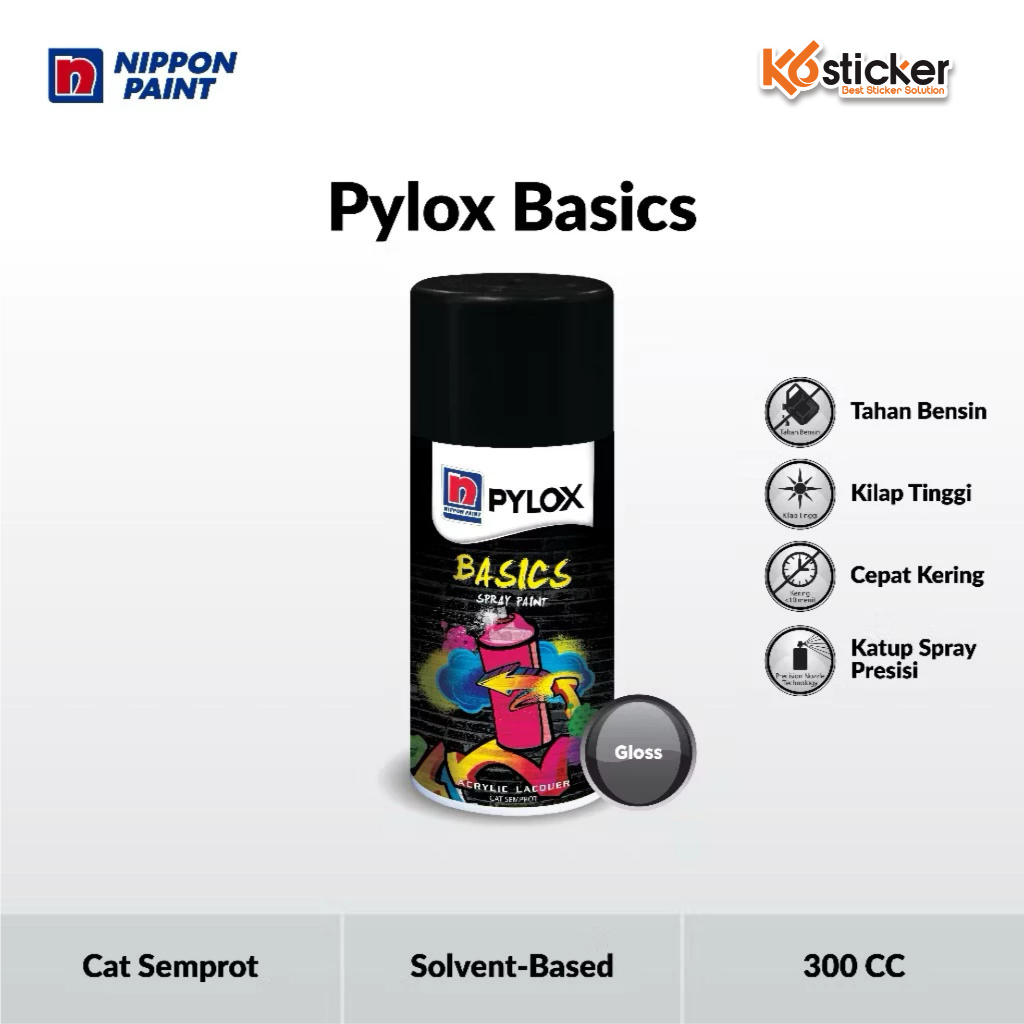 Jual Cat Semprot Pylox BASICS 300cc Nippon Paint / Pilox Pilok Piloks ...