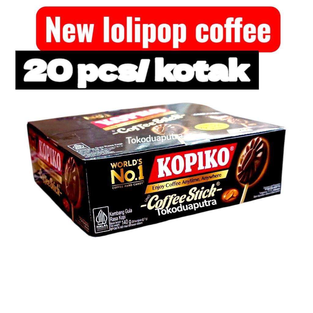 Jual Kopiko Coffee Stick 140 gr / Permen Kopiko Lolipop isi 20 stick ...