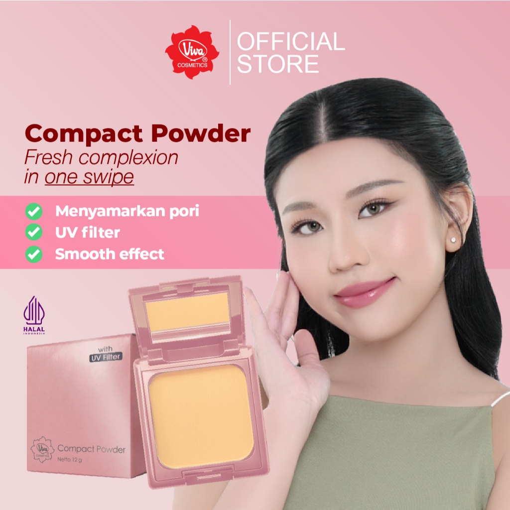 Jual Viva Compact Powder 12 gr With UV Filter | Shopee Indonesia