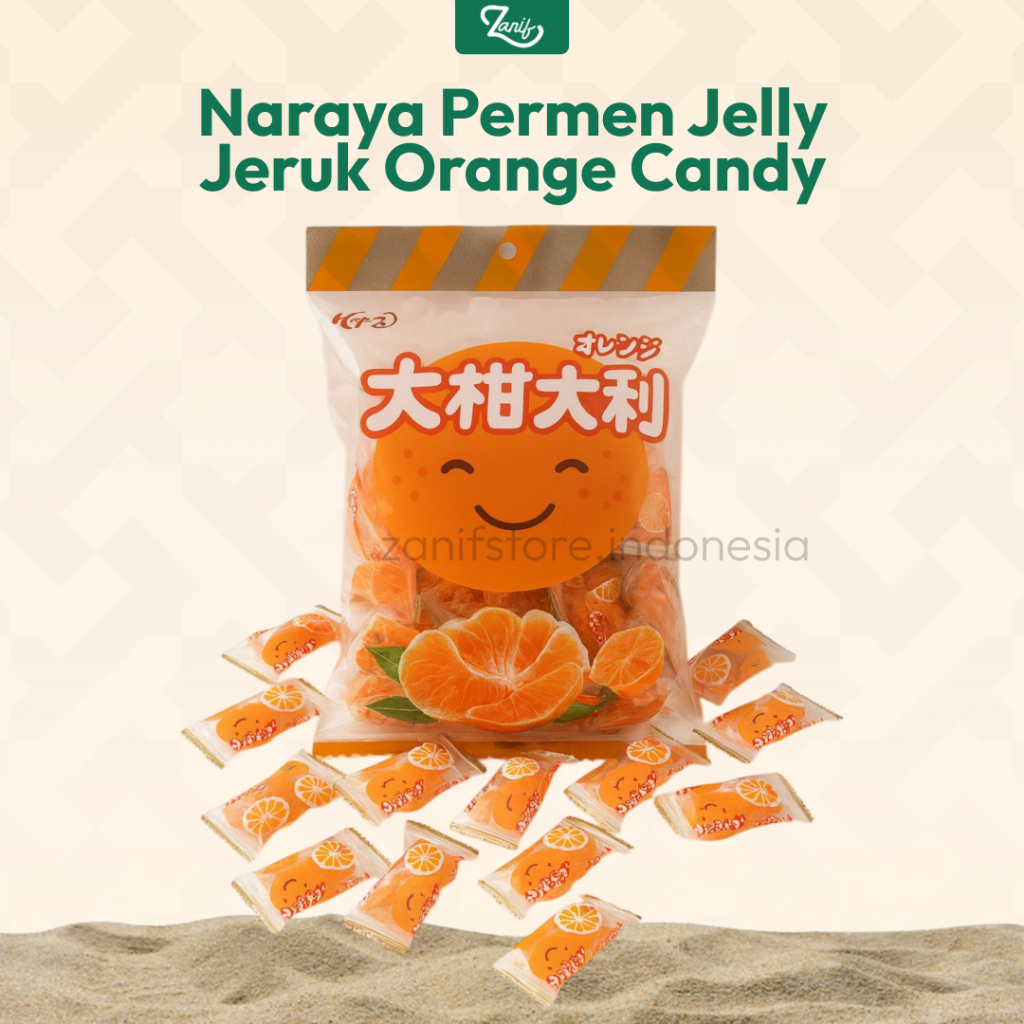 Jual Zanif Store - Hoopie Naraya Permen Jelly Jeruk Orange Candy 500gr ...