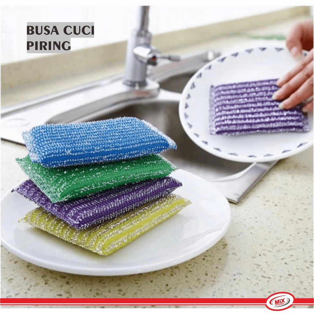 Jual Spons Cuci Piring Warna Warni Spon Sponge Sabut Jaring Alat ...