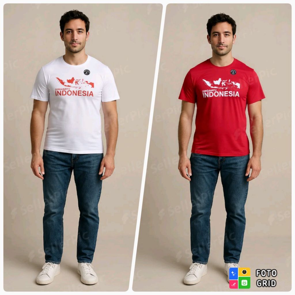 Jual Baju Merah Putih Pria Agustusan Kaos Kemerdekaan 2025 Murah Model ...