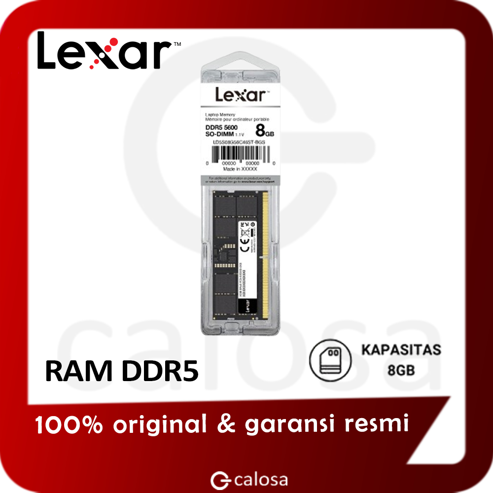 Jual LEXAR SO-DIMM DDR5 RAM Laptop Memory Lifetime Warranty 8GB 16GB ...