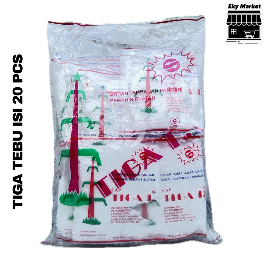 Jual SODIUM PEMANIS BUATAN TIGA TEBU/NATRIUM SIKLAMAT SAKARIN 1 PAK ISI ...