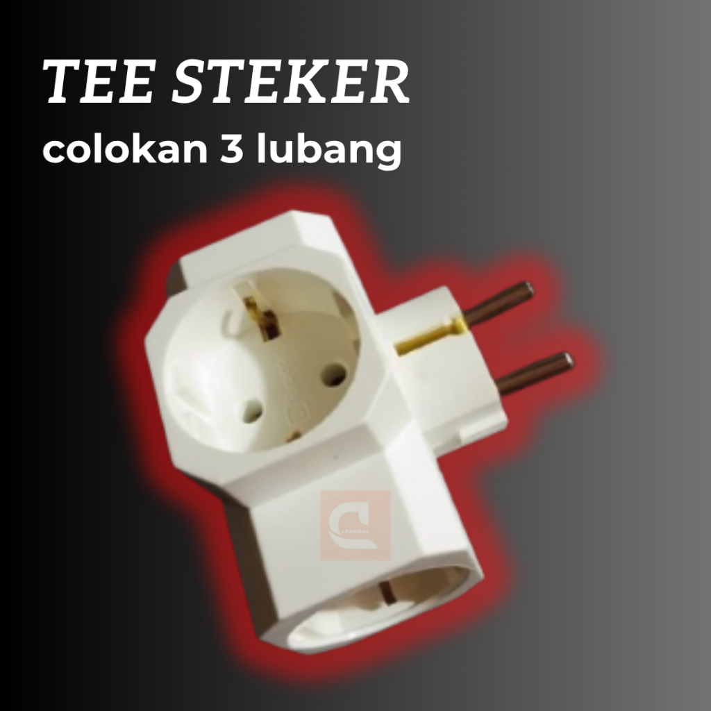 Jual Steker Tee T Colokan Listrik Soket 3 Lubang Ground Tahan Panas ...