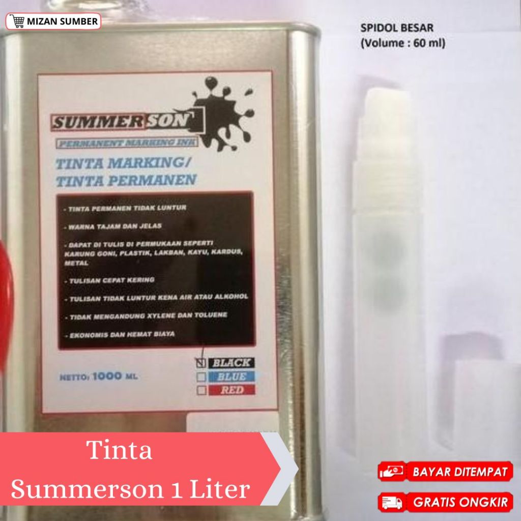 Jual Tinta Spidol permanen Summerson 1 Liter Tinta Marking | Shopee ...