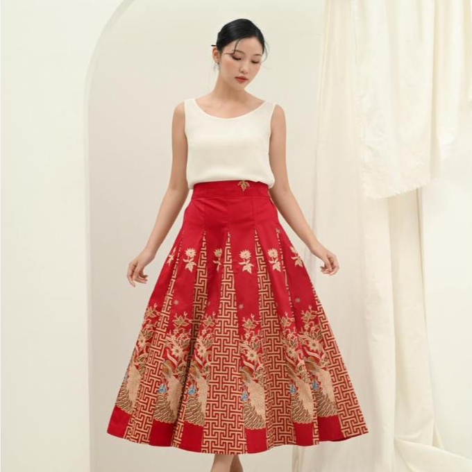 Jual Rok Batik Wanita 141 BBB Red/ 291 BBB Red/ Rok Panjang/ Batik Modern/ Batik Etnik/ Nuansa ...