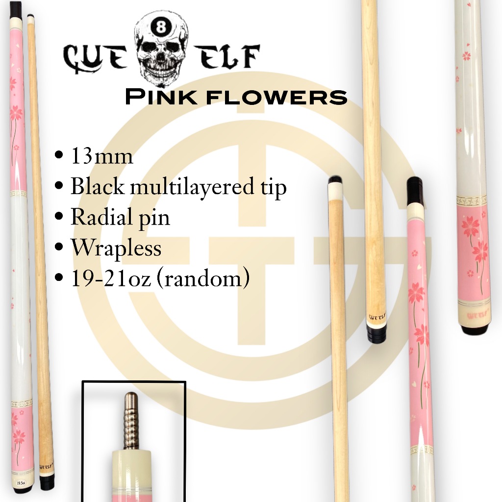 Jual Cue Elf Pink Flowers Stick Play Billiard | Shopee Indonesia