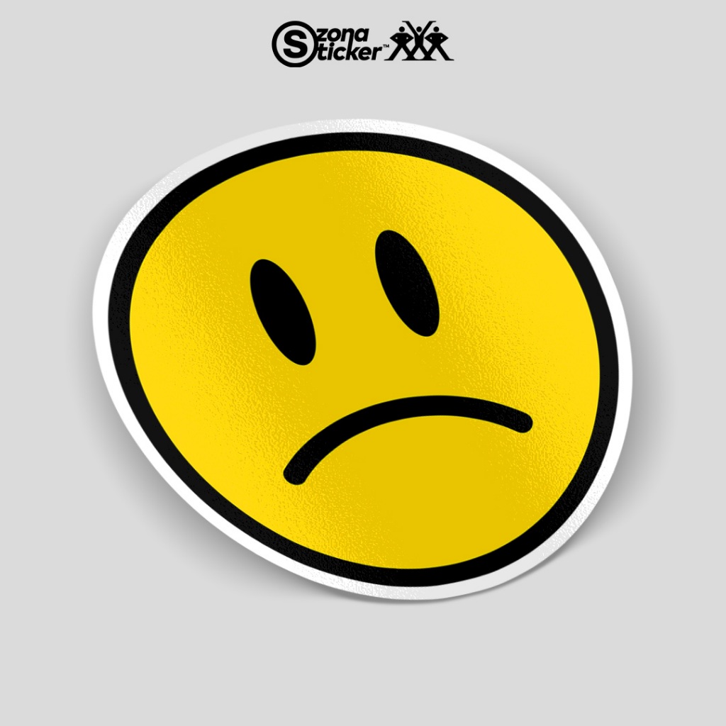 Jual Sticker smile emoji sad | emot sedih meme | sticker aesthetic ...