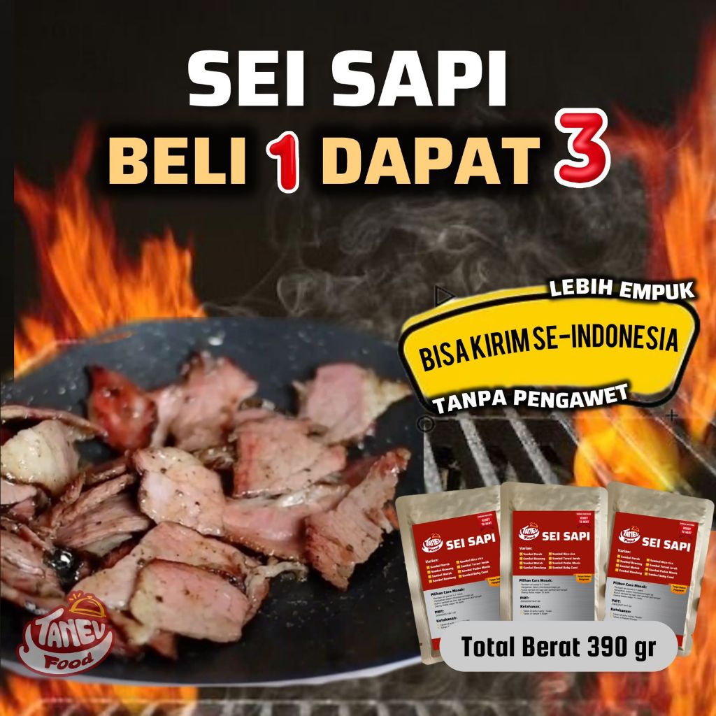 Jual TANEV FOOD - Sei Sapi Paket 3 Pack - Harga Lebih Murah - Lauk ...