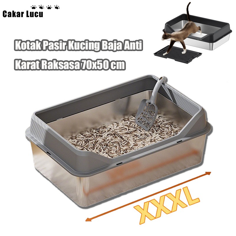 Jual Bak Kucing Jumbo Tertutup Separuh Stainless Steel | Ruang Dalam ...