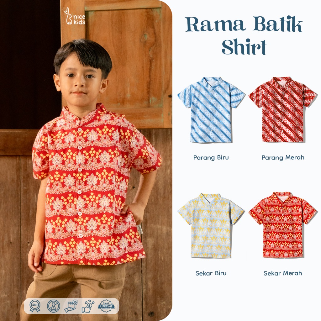 Jual Nice Kids - Rama Batik Shirt Kids Atasan Kemeja Berkerah Anak Laki ...