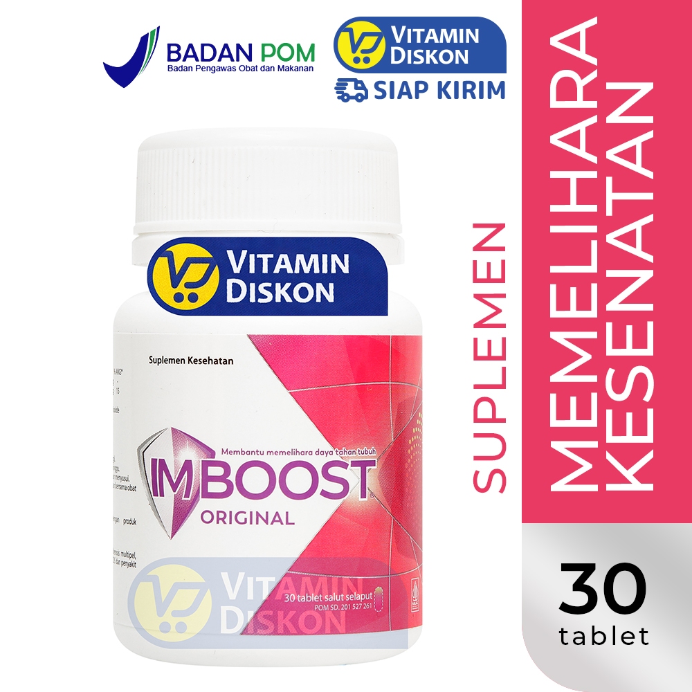 Jual IMBOOST TABLET BOTOL - ISI 30 TABLET | Suplemen Daya Tahan Tubuh ...
