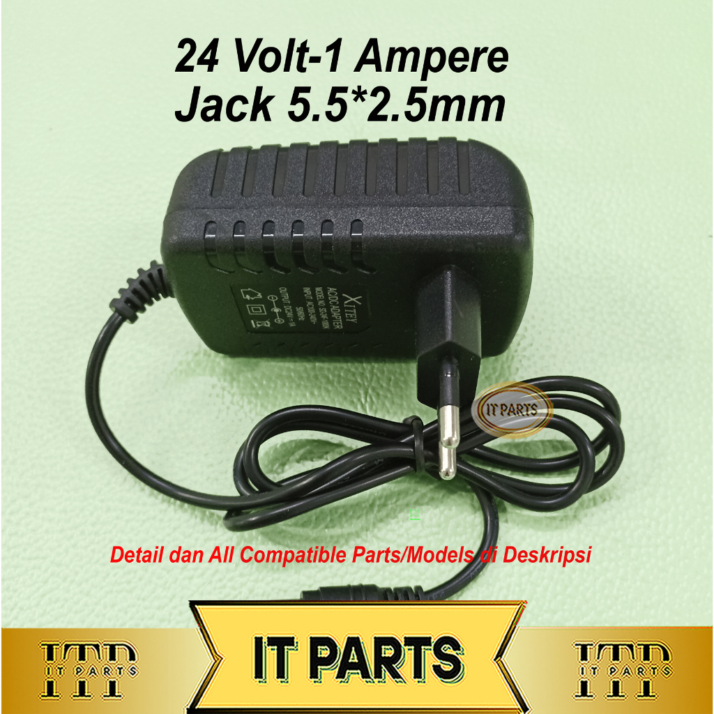 Jual Adaptor 24V 1A Power Supply Adaptor 24 Volt 1 Ampere 5.5x2.5 ...