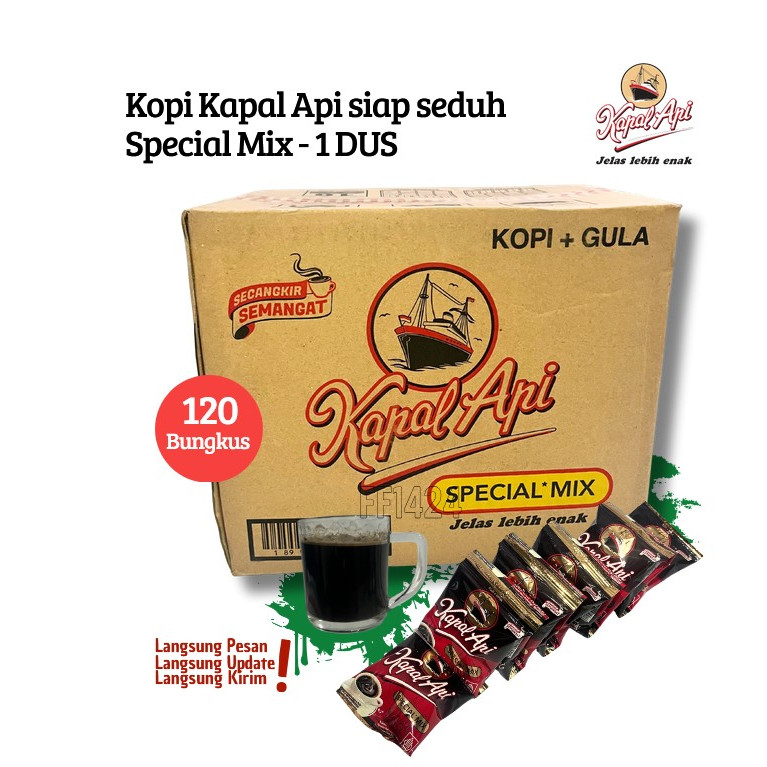 Jual Kopi Kapal Api special mix, 1 DUS isi 120 Bungkus (langsung Kirim ...