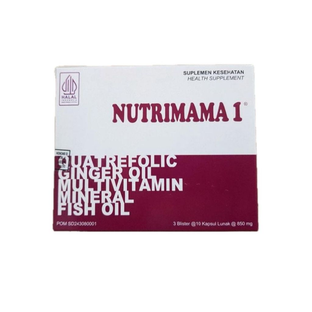 Jual Nutrimama 1 Box isi 30 Kapsul | Vitamin kehamilan trimester 1 ...