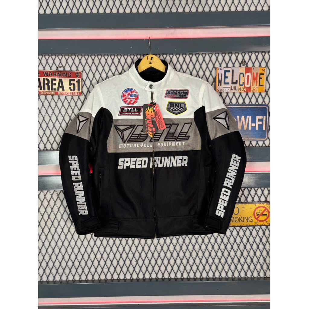 Jual Jaket mesh btll speed runner SR putihjaket touring btll jaket pull ...