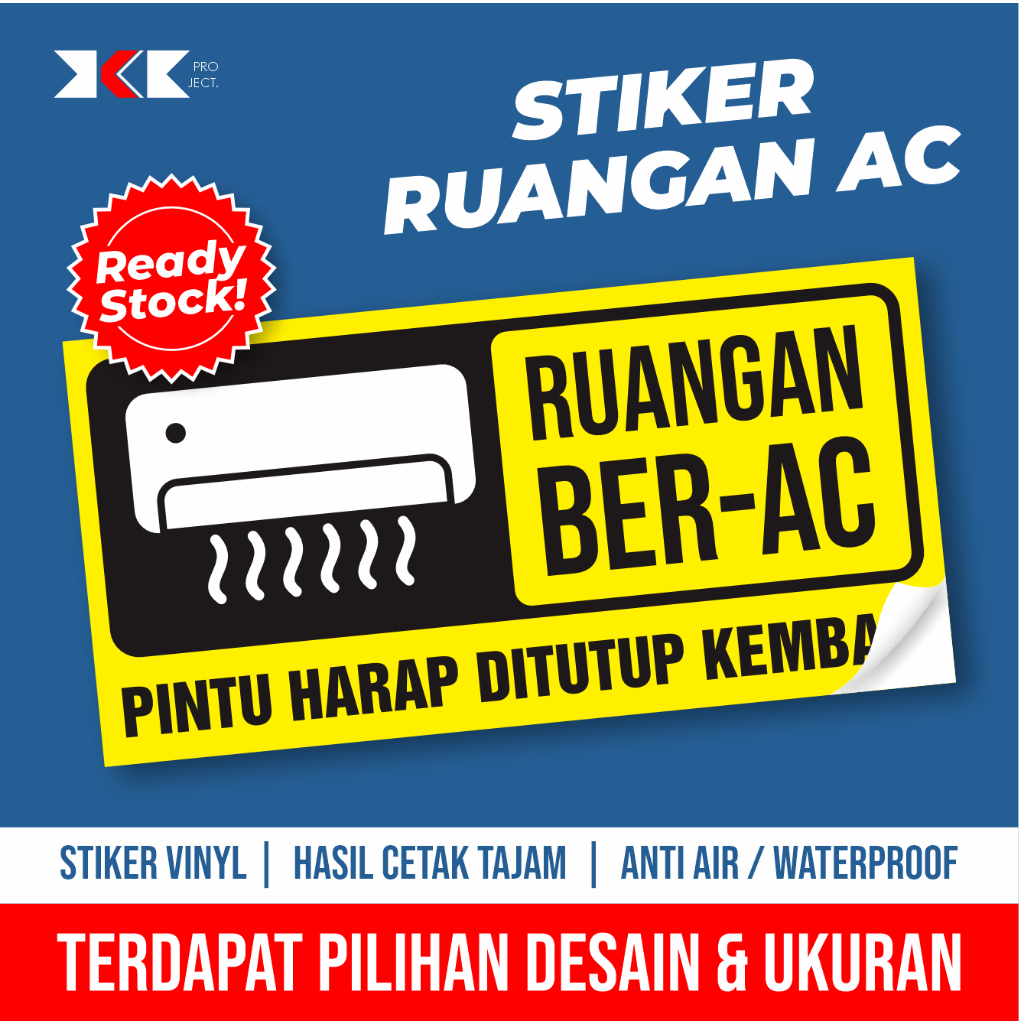 Jual STIKER RUANGAN AC / STICKER TUTUP PINTU / ANTI AIR | Shopee Indonesia