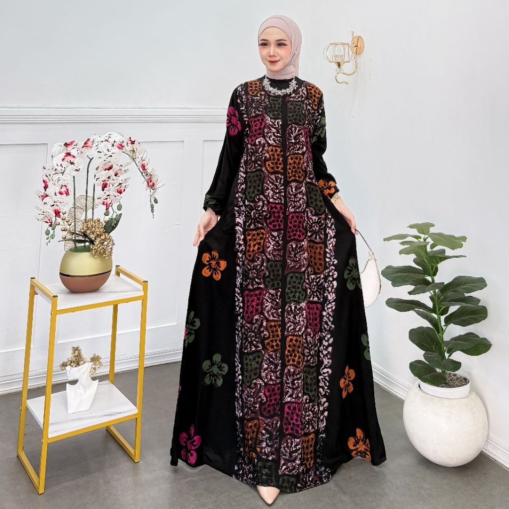 Jual gamis twill ori pekalongan dress malaman motif terbaru batik ...