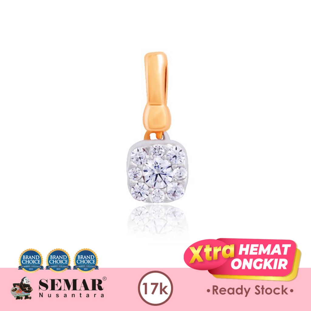 Jual Liontin Emas Diona Solitaire Rose White Gold 17K Semar Nusantara ...