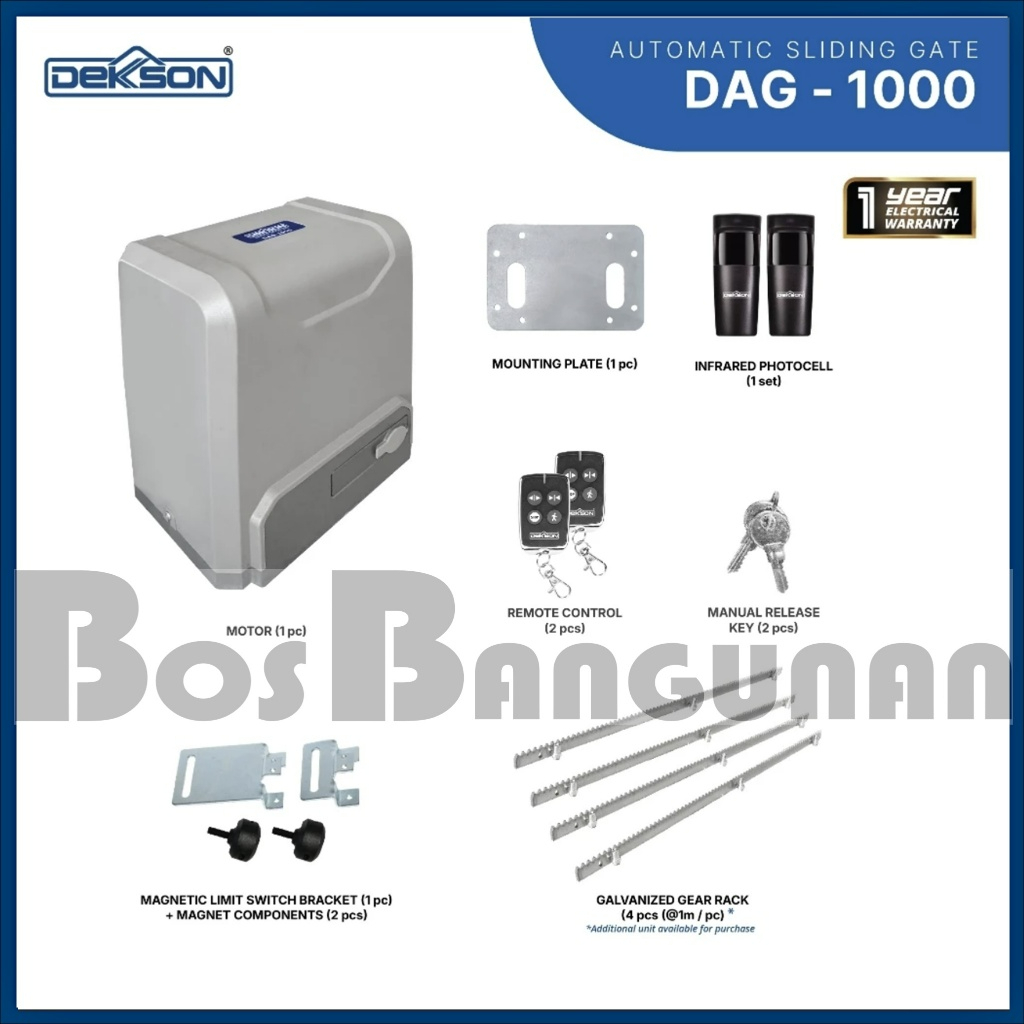 Jual Dekkson Automatic Sliding Gate DAG-1000 / Remot Pagar Pintu Geser Otomatis Dekkson DAG-1000 ...