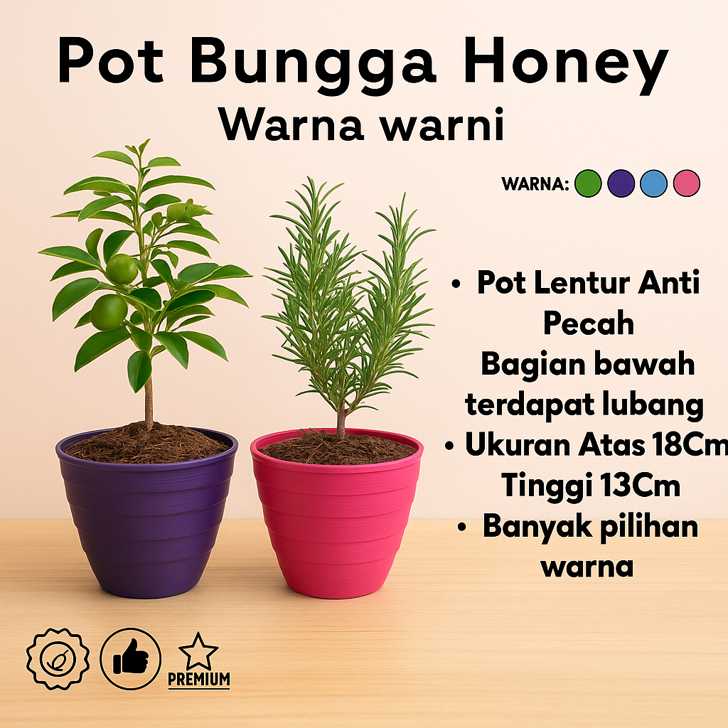 Jual POT BUNGA Plastik Pot Model Tawon Warna Awet Kuat Anti Pecah Murah ...