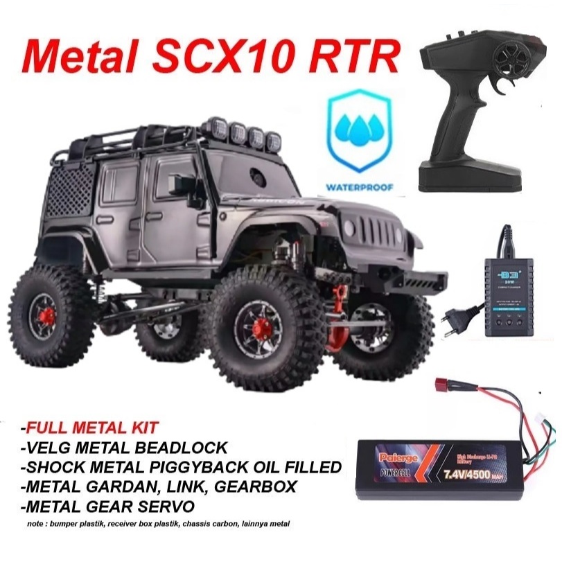 Jual RBR/C SCX10 Rubicon RTR Carbon Frame Full Metal Kit Adventure rc ...