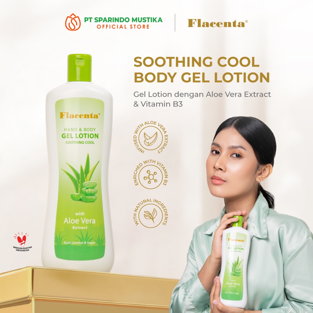Jual FLACENTA Aloe Vera Gel Lotion 500ml With Vitamin B3 untuk ...