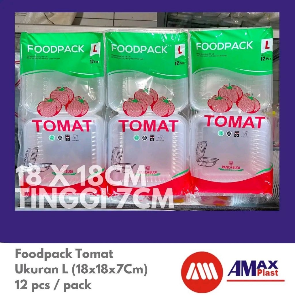 Jual Food Pack L Food Pack Kotak Makan Mika Bening Isi 12 Pcs /pack ...