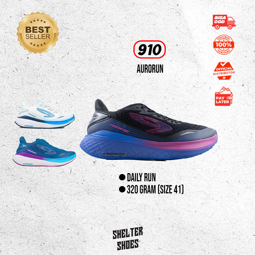 Jual NINETEN 910 AURORUN SEPATU LARI SEPATU RUNNING PEMULA DAILY RUN ...