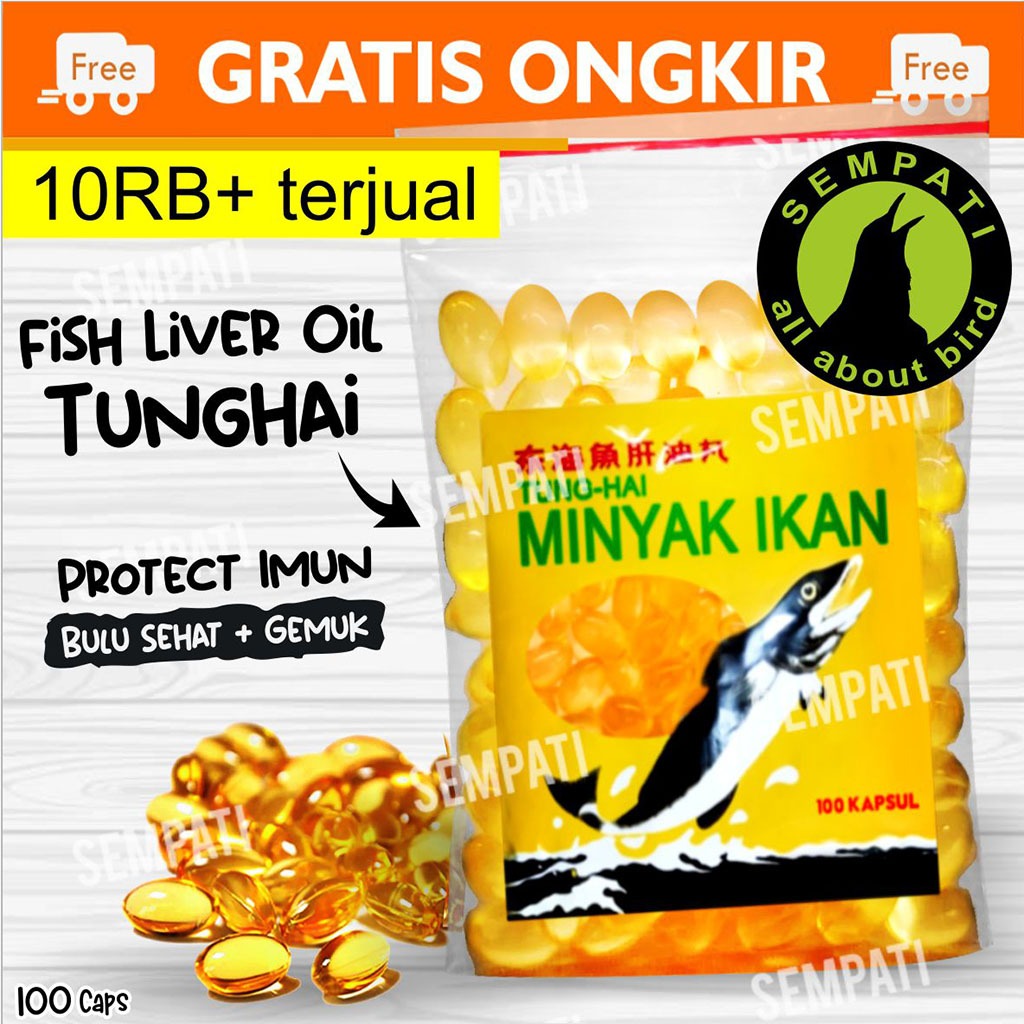 Jual SEMPATI Minyak Ikan 100 Butir Tung Fish Tunghai Tung Hai Liver ...