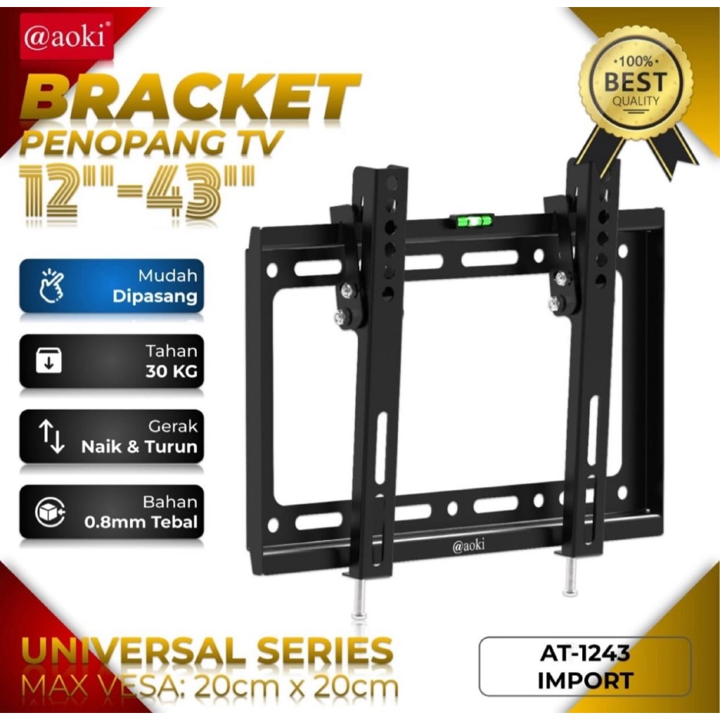Jual AOKI Bracket TV Full Motion Swivel Arm untuk Televisi 12-43 Inci, Smart TV, LED LCD TV ...