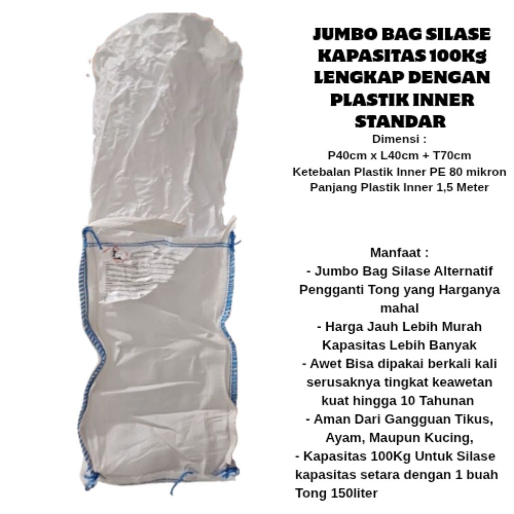 Jual Kantong Silase Pengganti Tong Kapasitas 100Kg Lengkap Dengan ...
