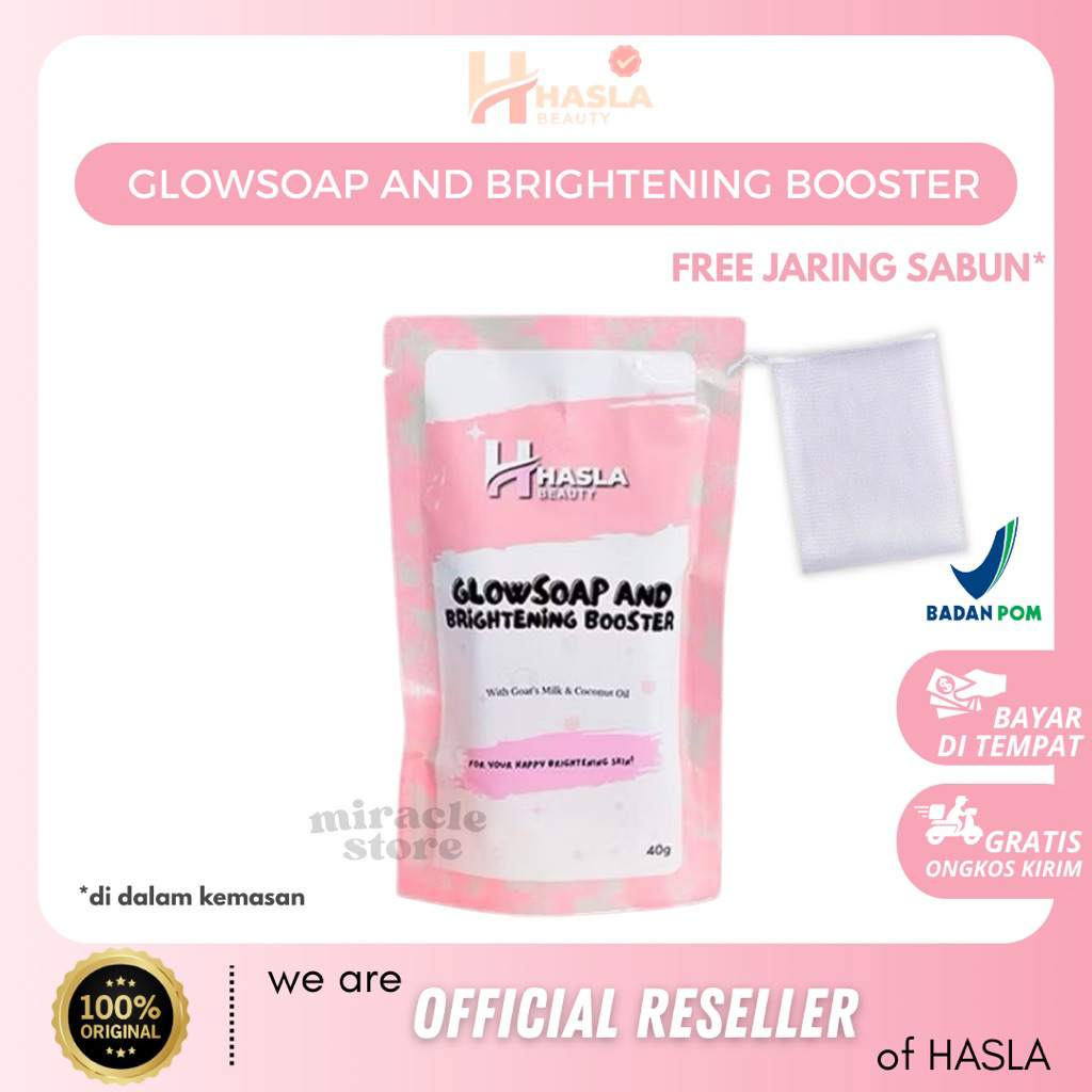 Jual [MIRACLE STORE] SABUN HASLA BEAUTY GLOW BRIGHTENING WHITENING SOAP ...