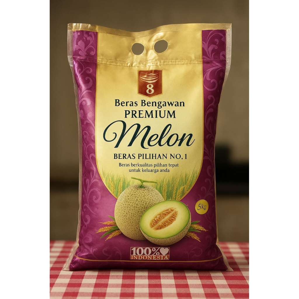 Jual Beras Bengawan Premium Melon 5kg – Beras Pilihan No. 1, Pulen ...