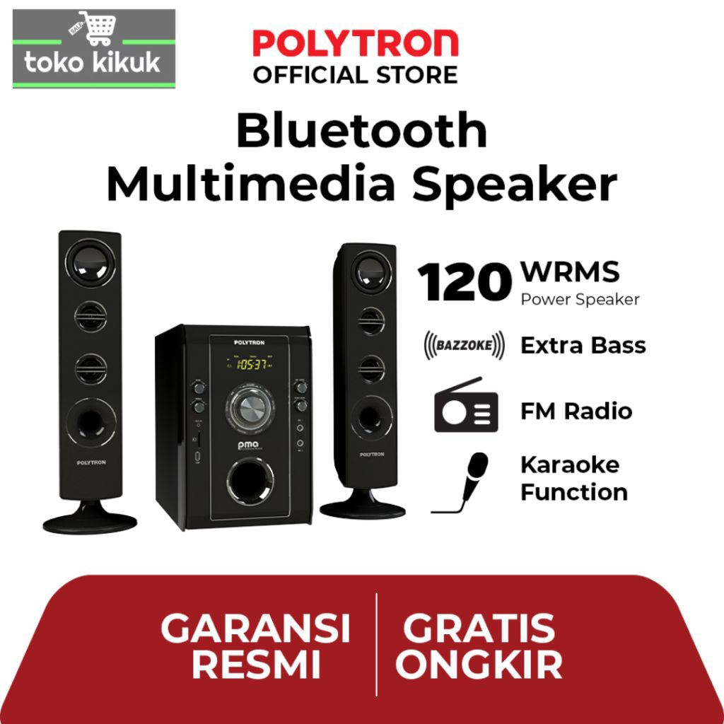 Jual Polytron Speaker Bluetooth Multimedia Karaoke PMA9526B | Shopee ...