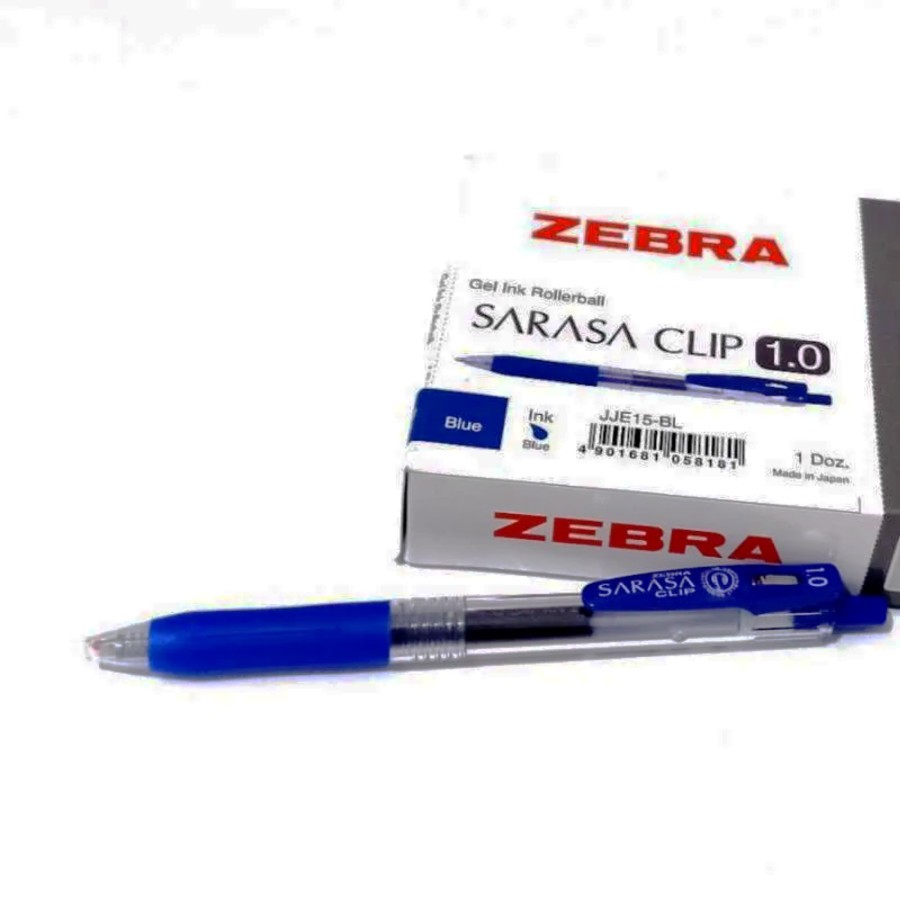 Jual Ballpoint Zebra SARASA Clip Gel 1,0 Biru | Shopee Indonesia