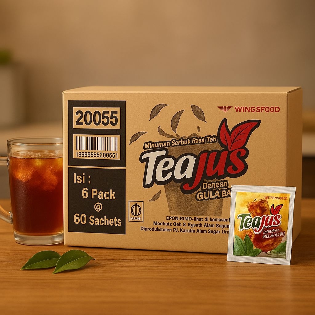 Jual Teajus Minuman Teh Instan 1 Dus (Isi 360 Sachet) – 5 Varian Rasa ...
