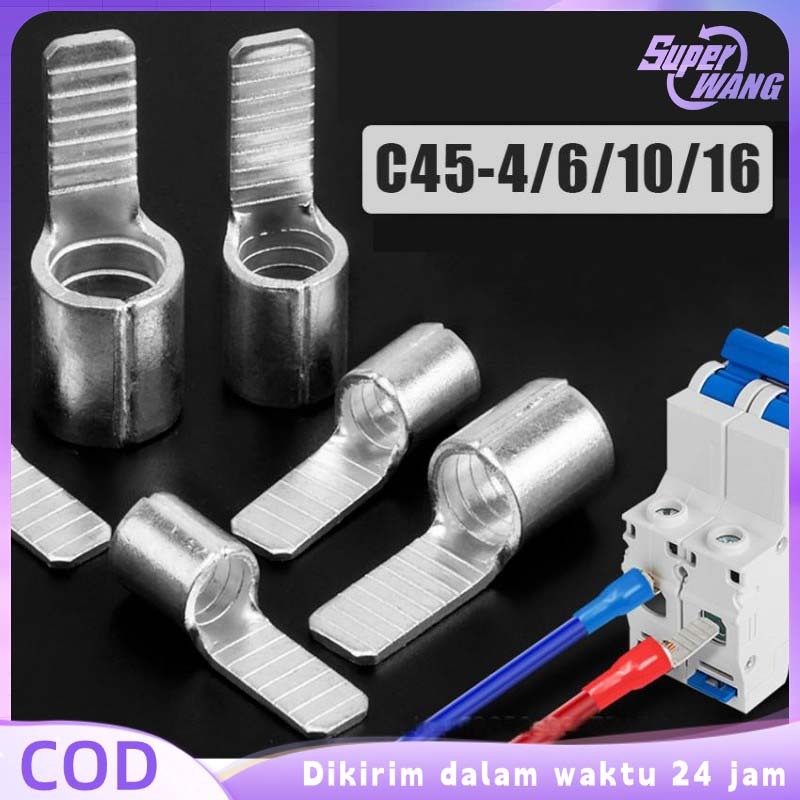 Jual 10pcs Skun Gepeng Pin Terminal Wire Cable Connector C45-4/6/10/16 ...