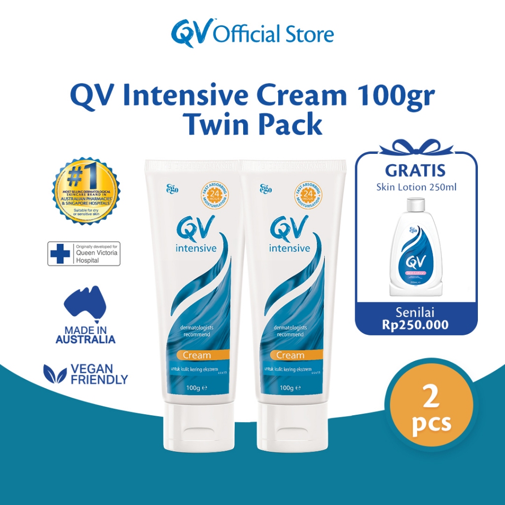Jual [B2G1] Twinpack QV intensive cream 100g (for extra hydration ...
