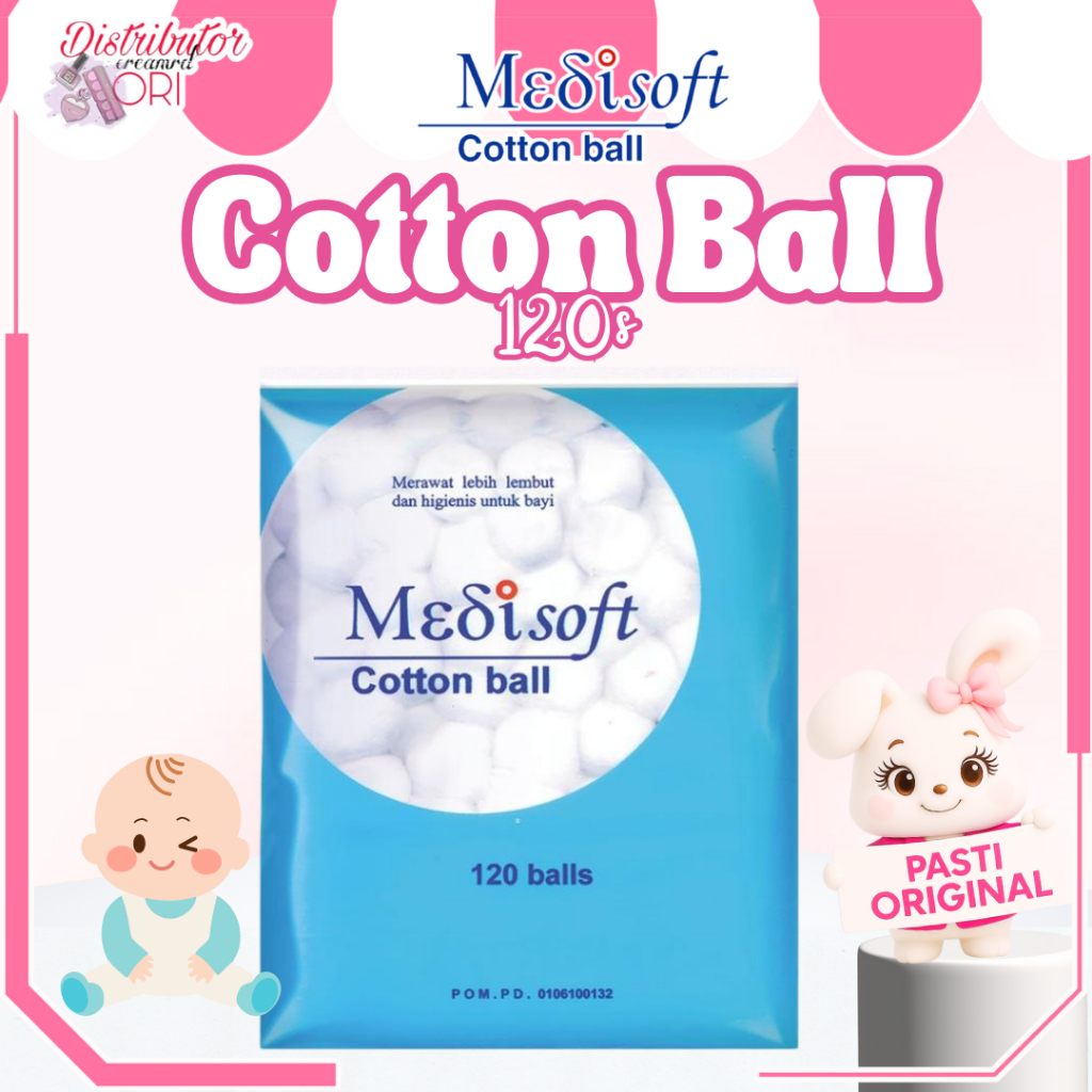 Jual Medisoft Cotton Ball 120s | Selection | Cotton Balls | Distributor ...