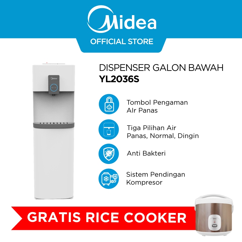 Jual [FREEGIFT] Midea Dispenser Galon Bawah - YL2036S - Food Grade ...